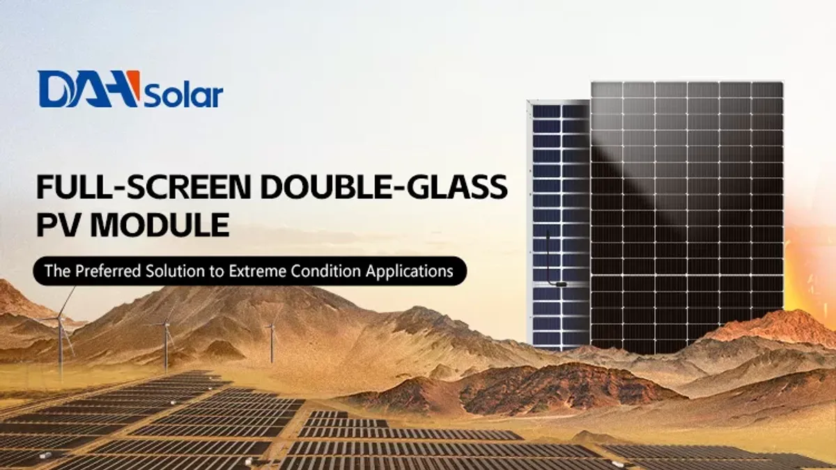 DAH Solar introduces frameless Double-Glass PV module