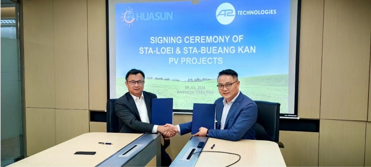 Huasun and A2 Technologies partner for Thai market