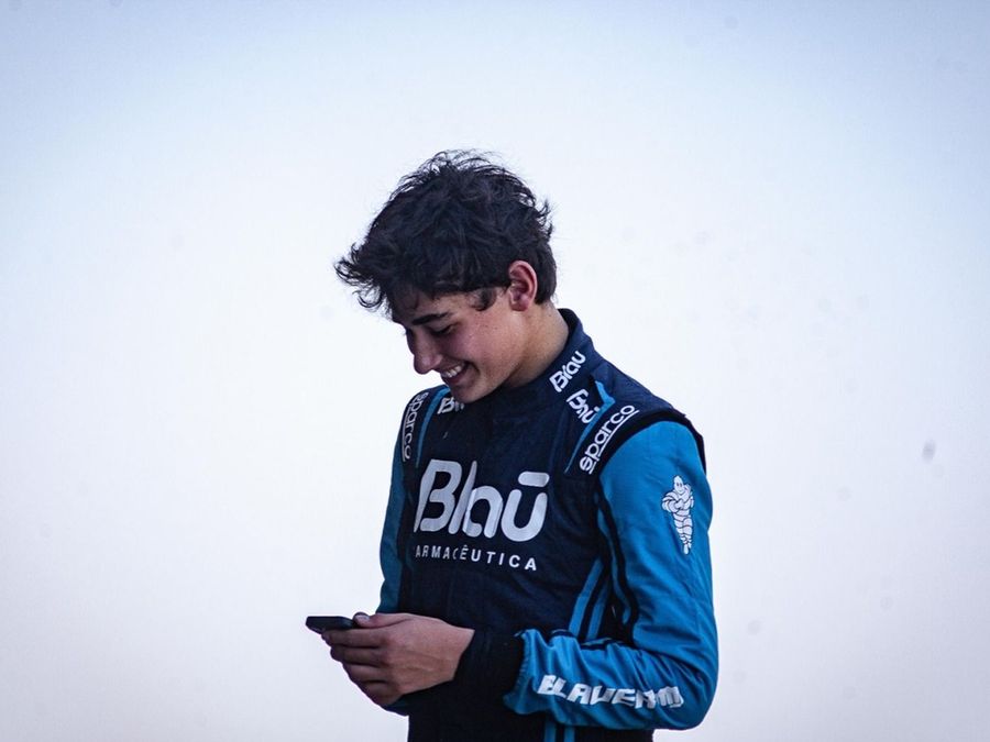 Brazilian F4 star Celo Hahn’s excited reaction after taking picture ...