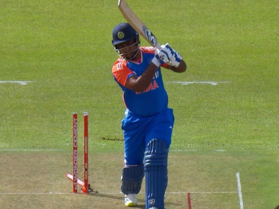 WATCH: Sanju Samson loses his leg stump, gets dismissed for duck during ...