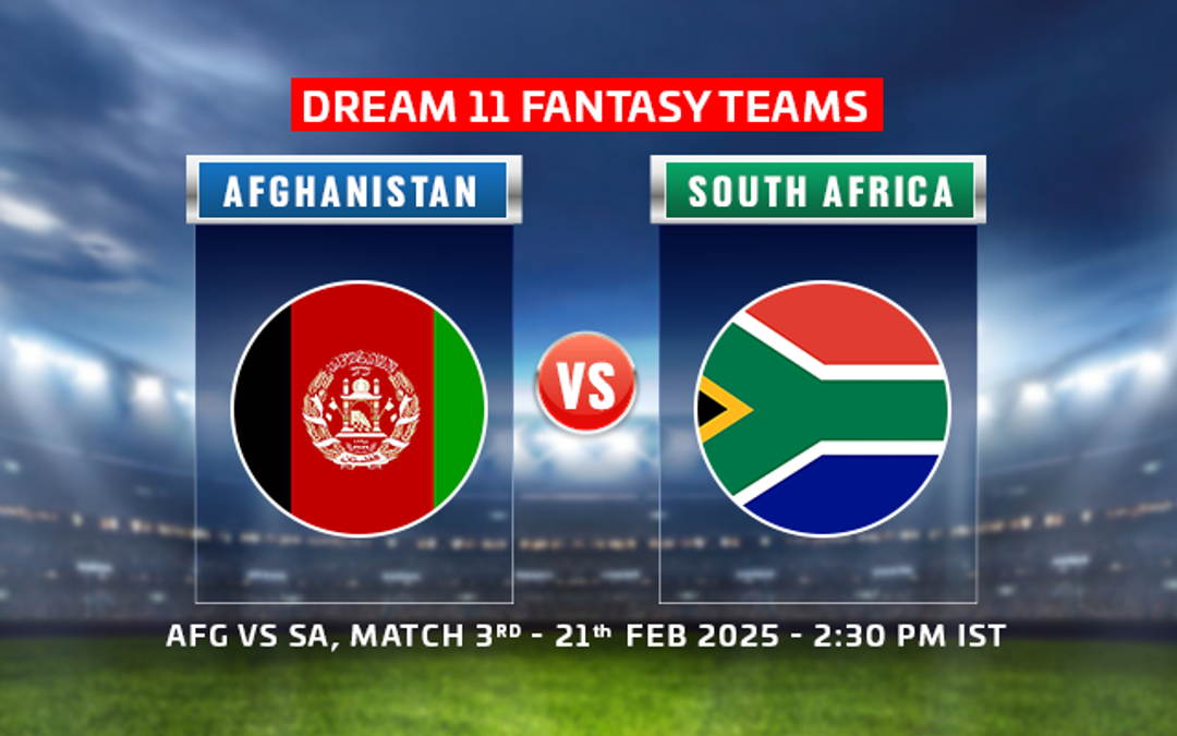 Champions Trophy 2025: AFG vs SA Dream11 Prediction, Fantasy Tips, Playing 11, Pitch Report ...