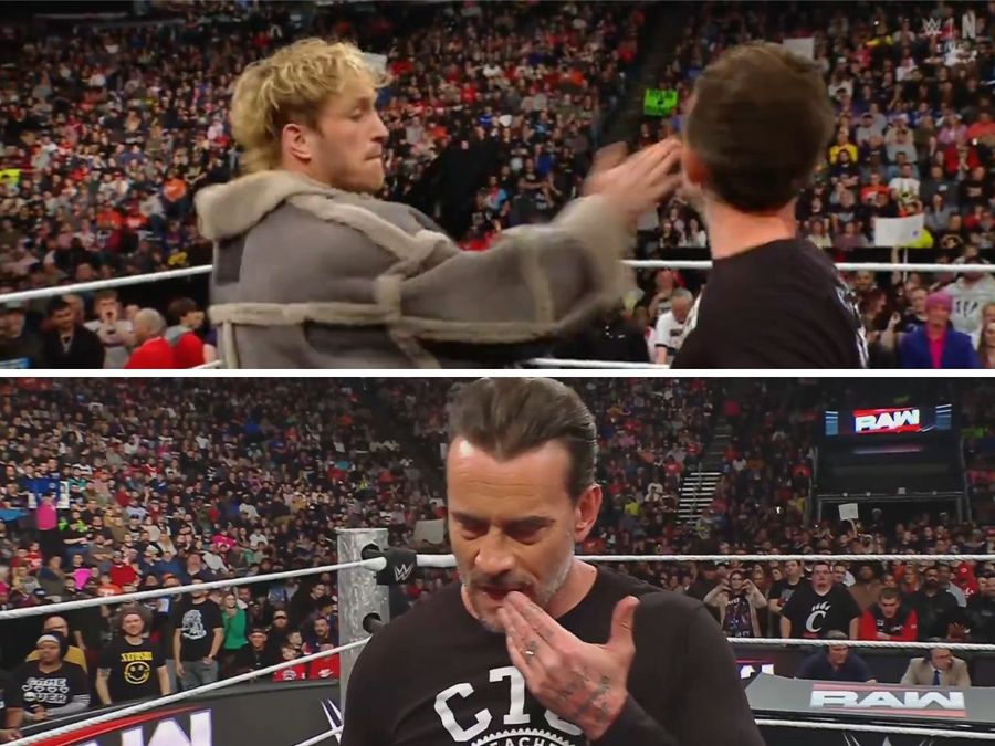 Logan Paul slaps CM Punk on WWE Raw