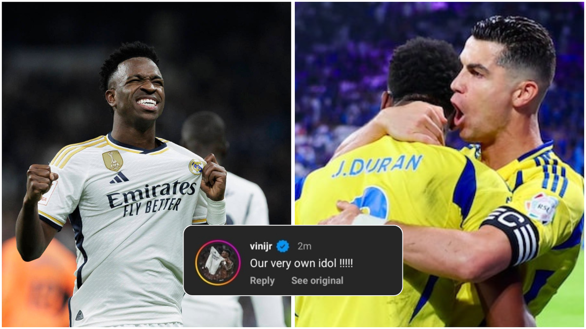 Vinicius Junior posts heartfelt '4-worded message' for Cristiano ...