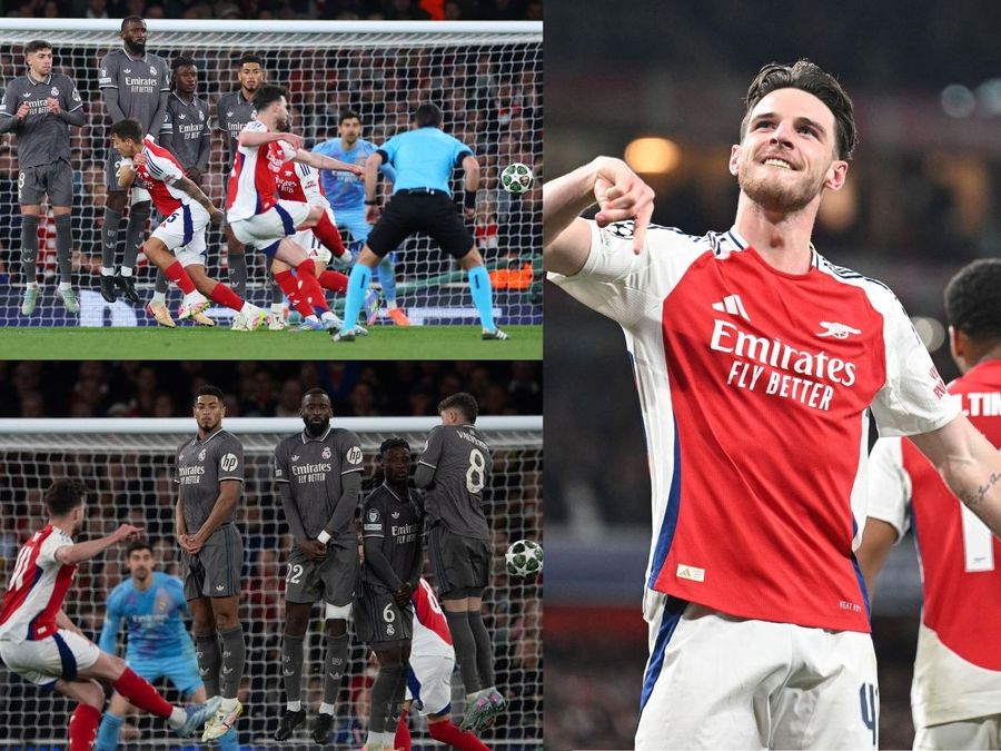 Declan Rice stuns Real Madrid with two free-kick goals; mimics ...