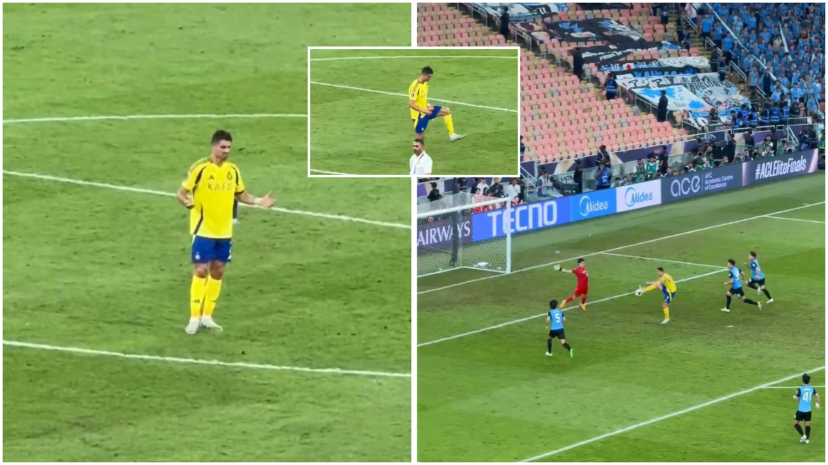 Cristiano Ronaldo left talking to himself after costly miss in AFC ...