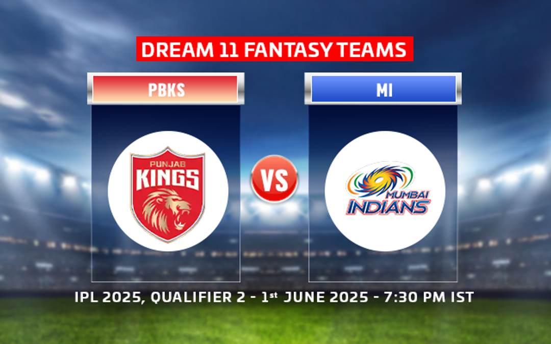 IPL 2025, Qualifier 2: PBKS vs MI Dream11 Prediction, Dream11 Team Today, Probable Playing XI ...
