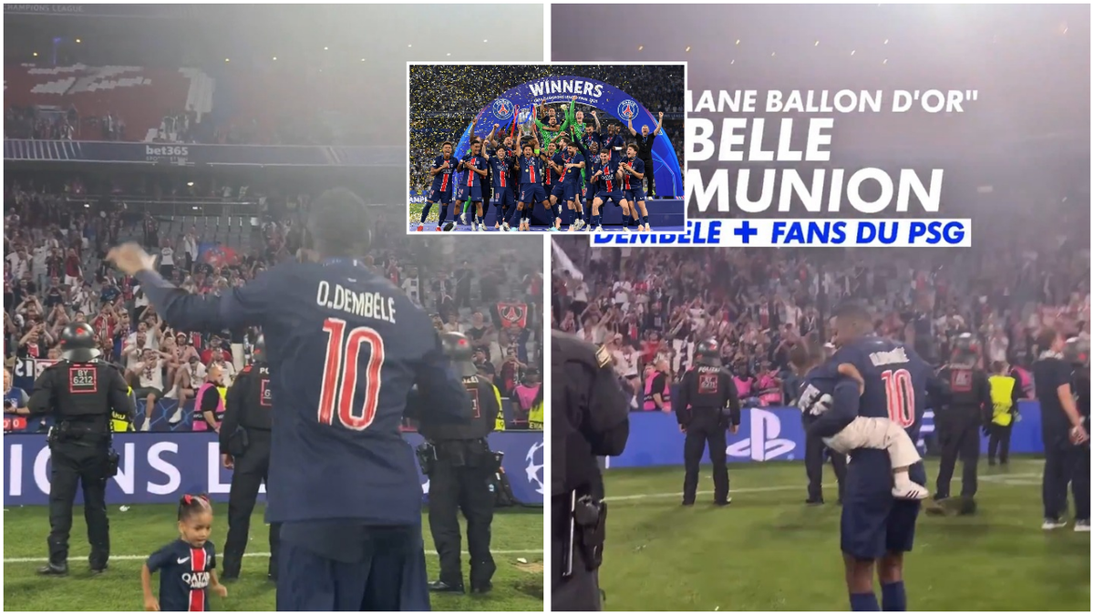 WATCH: Ousmane Dembélé dances with his daughter in front of PSG fans