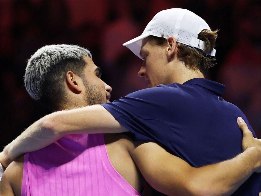 Carlos Alcaraz congratulates Jannik Sinner on his Six Kings Slam title ...