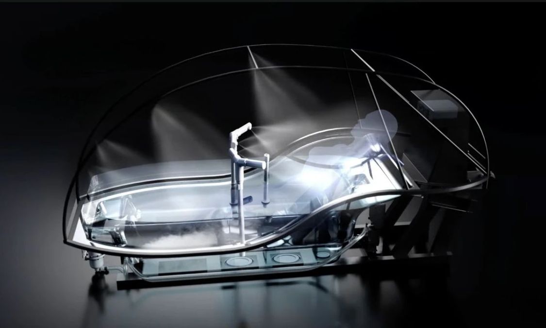 This human washing machine washes and dries your body in 15 minutes