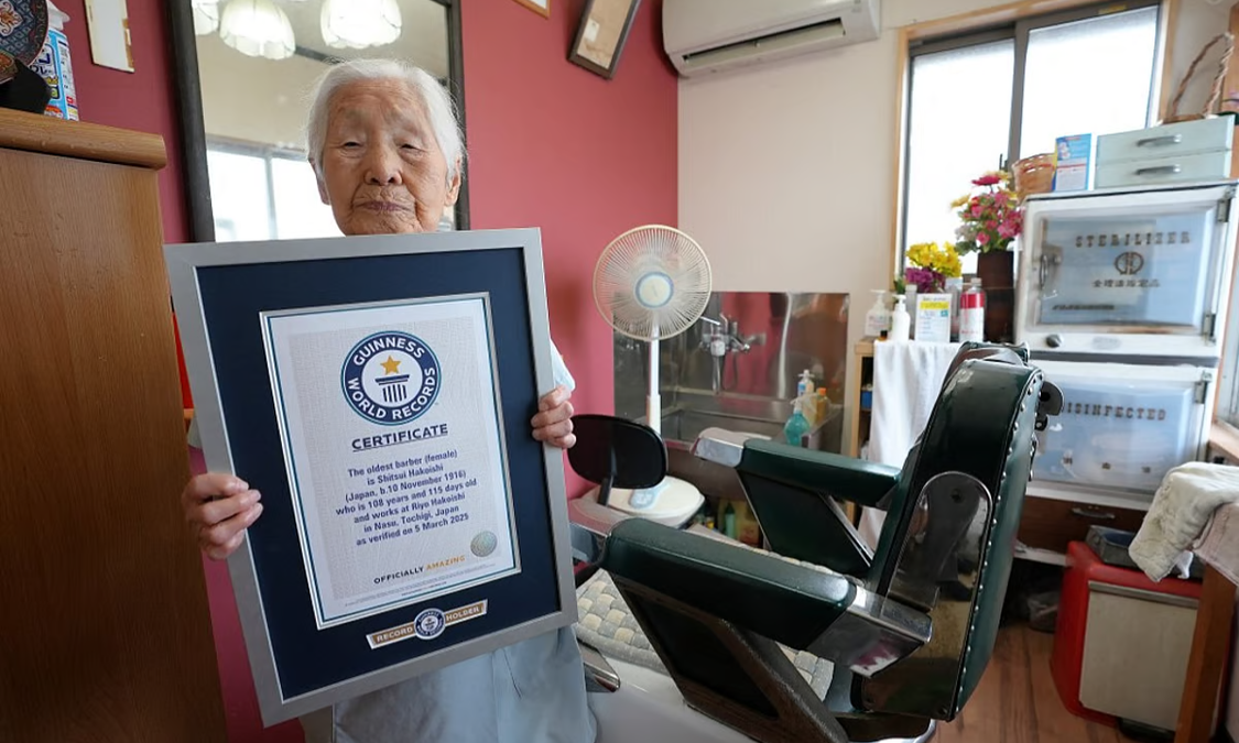 108-year-old Japanese barber sets Guinness World Record for 94-year ...