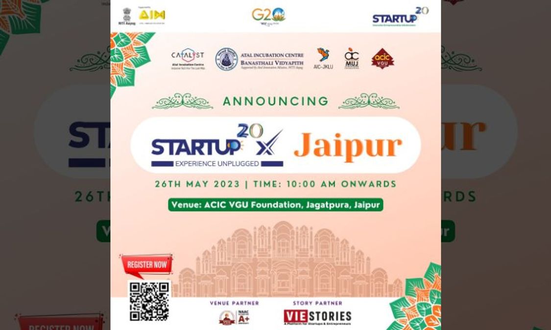 AIM Rajasthan Network to host “Startup20x and Rajasthan Startup20 Sabha ...