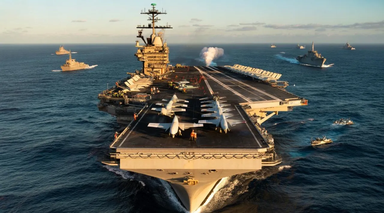 1 லட்சம் டன் எடை, 1105 அடி நீளம், 4500 பேர் தங்கும் வசதி... கடலில் ...