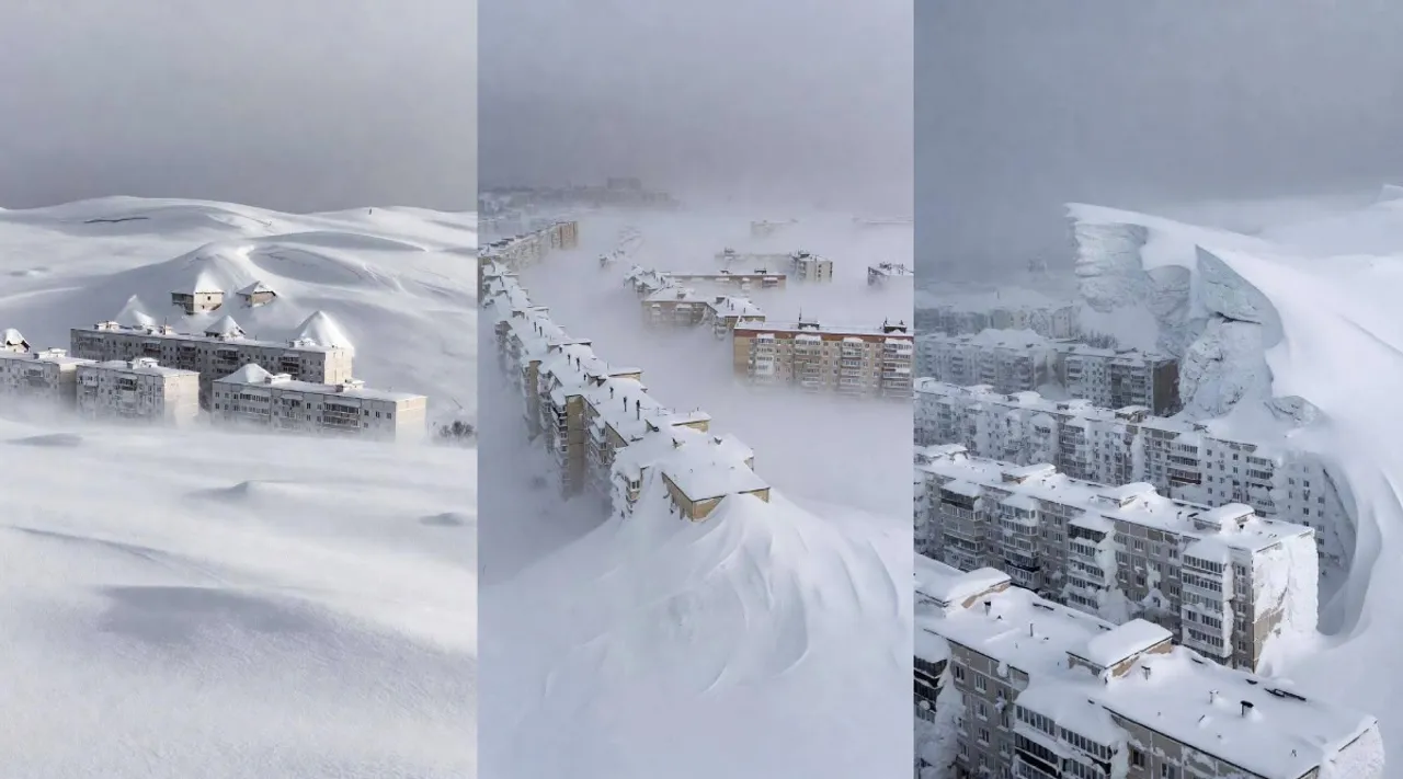 4 மாடி வரை மூடிய பனி, நடுங்கும் ரஷ்யா ...100 ஆண்டுகளில் இல்லாத பனிப் ...