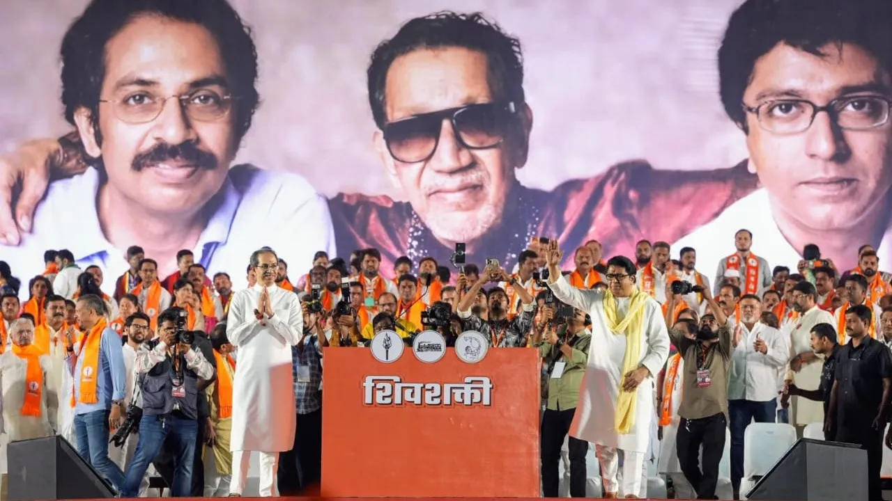 Uddhav and Raj raise pitch for Marathi manoos at Mumbai rally, term BJP ...