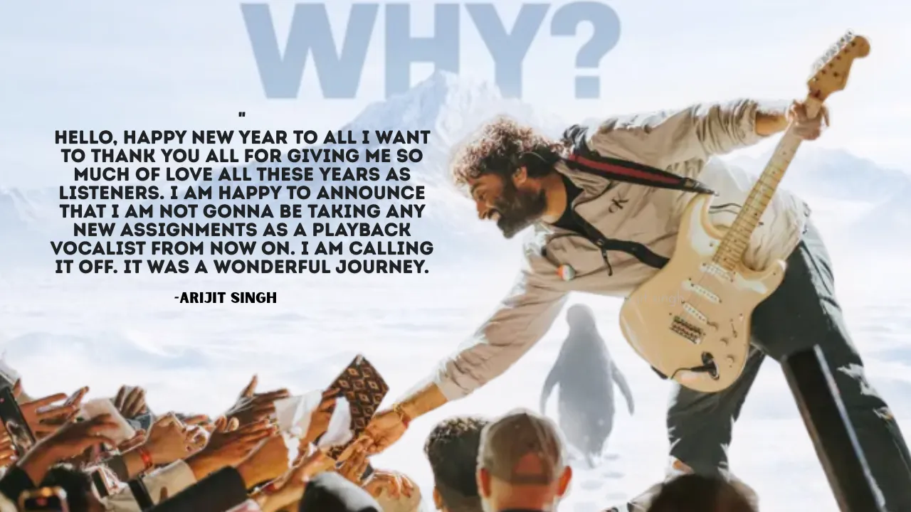 Accha chalta hoon: Like the Penguin, Arijit Singh chose to walk away!