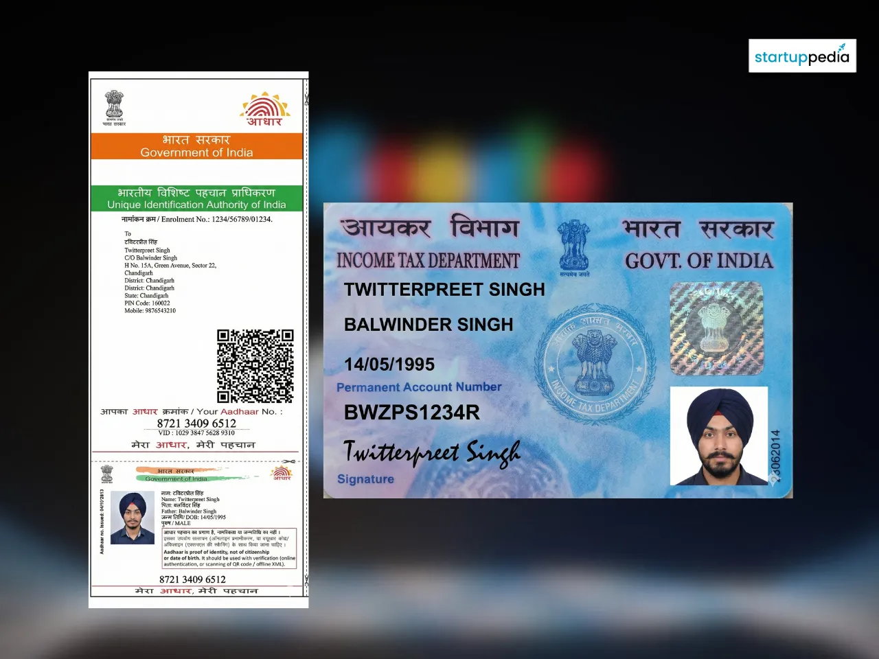 Bengaluru techie shares fake Aadhaar and PAN cards created by Google ...