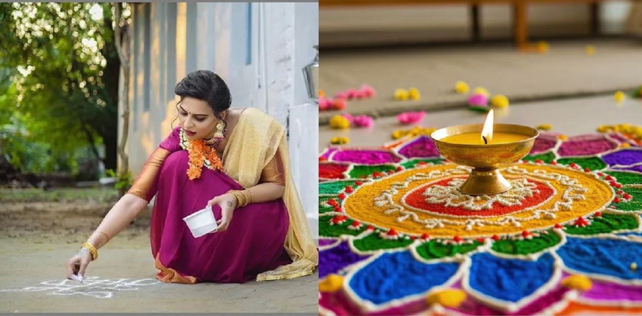 Welcome prosperity with traditional Diwali kolam and rangoli designs ...