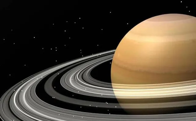 spacecraft orbiting saturn