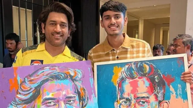 csk dhoni drawing