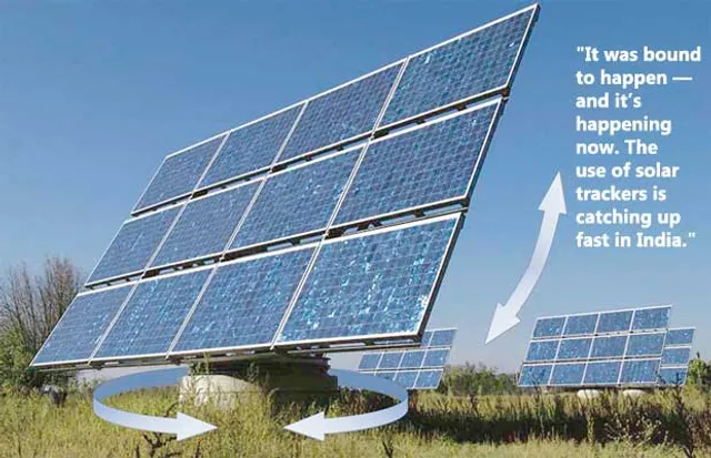 solar panel with sun position tracking